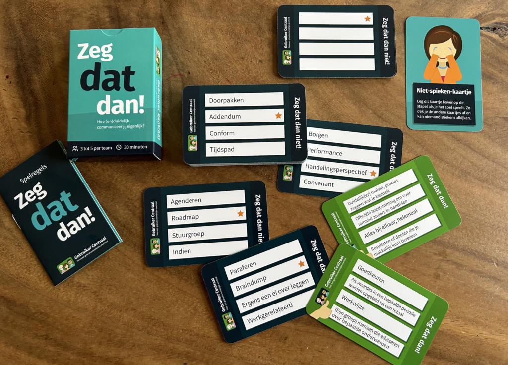 Posters, spellen en boeken – Gebruiker Centraal